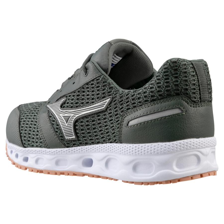 オールマイティ ワークシューズ 27cm カーキ×シルバー VH 11 L F1GA220436270 ミズノ [メンズ 男性 ワーキング スニーカー ローカット 軽量 ] オールマイティ ミズノ ワークシューズ 27cm カーキ×シルバー VH 11 L