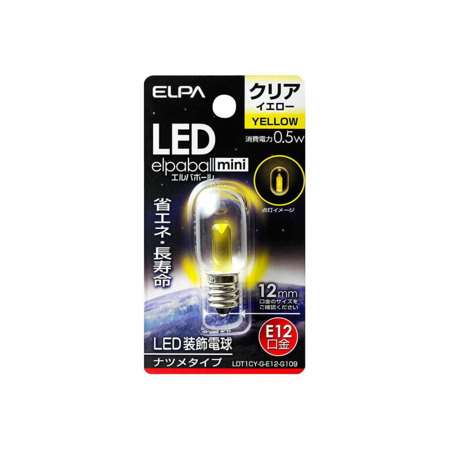 朝日電器 LED電球 ナツメ E12 LDT1CY-G-E12-G109 ELPA [省エネ] : DIY.com - 通販 - Yahoo!ショッピング