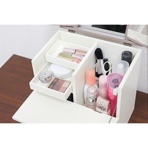 コスメボックス (約)幅27×奥行18×高さ35cm MUD-6740WH 萩原 爆買 : DIY