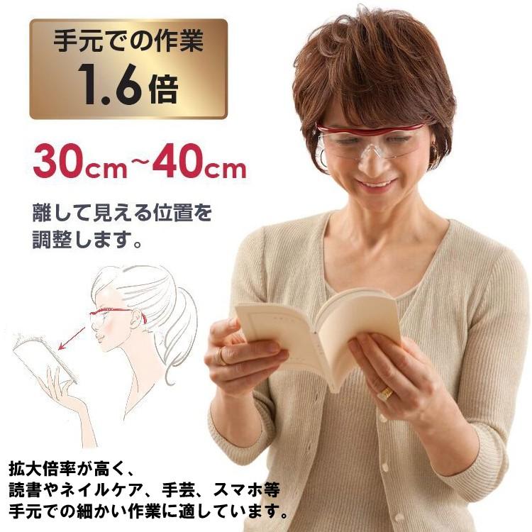 Hazuki（ハズキルーペ） ラージ クリアレンズ 1.6倍 紫 神田通信工業