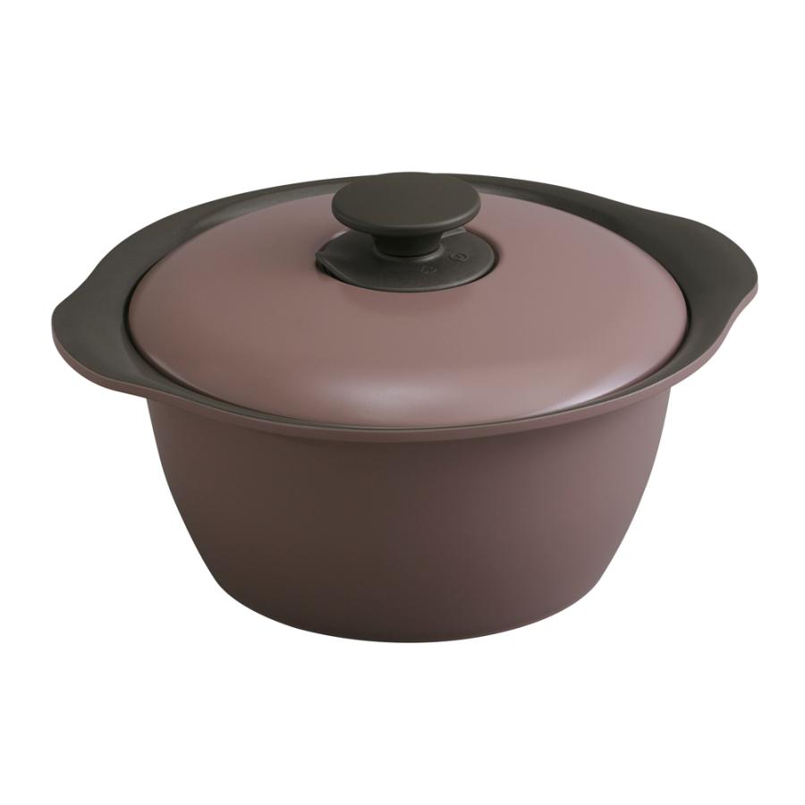 IRIS OHYAMA 無加水鍋 24cm メルティピンク （IH・ガス対応） MKS-24 (両手鍋 深型 無加水 無水鍋 IH対応 ガスコンロ オーブン おしゃれ なべ ナベ アイリス ...