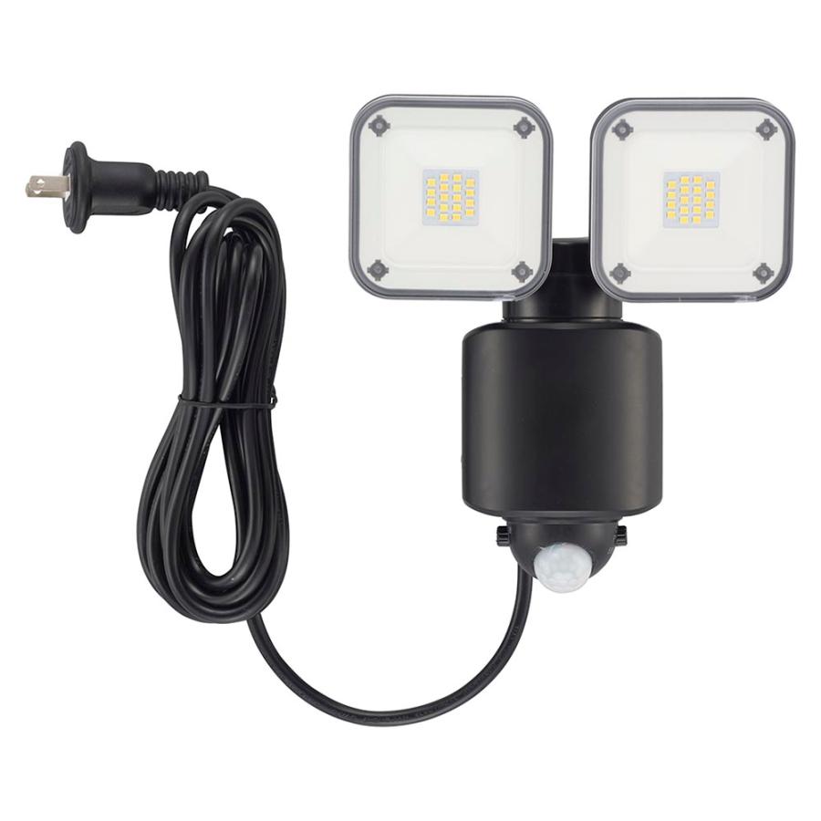 monban 防犯センサーライト 2灯コンセント式 3200ルーメン [品番]07-8809 LS-A320W2 (センサーライト オーム電機 ...