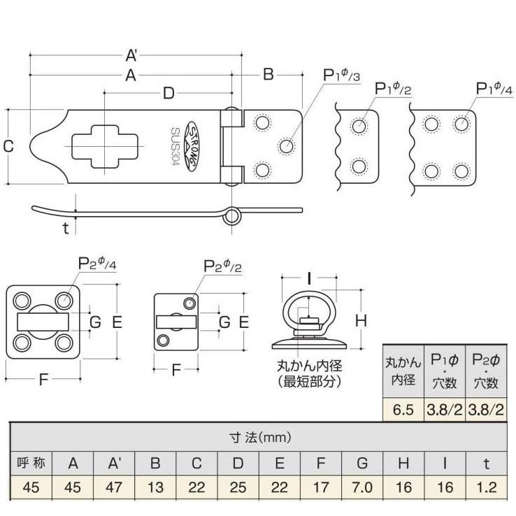 （メール便可）ストロング金属 STRONG ストロング掛金 鉄製 レッド 45mm NK-A-SP-RE-45 : 4950536111038 : ホームセンターブリコYahoo!店 - 通販 ...