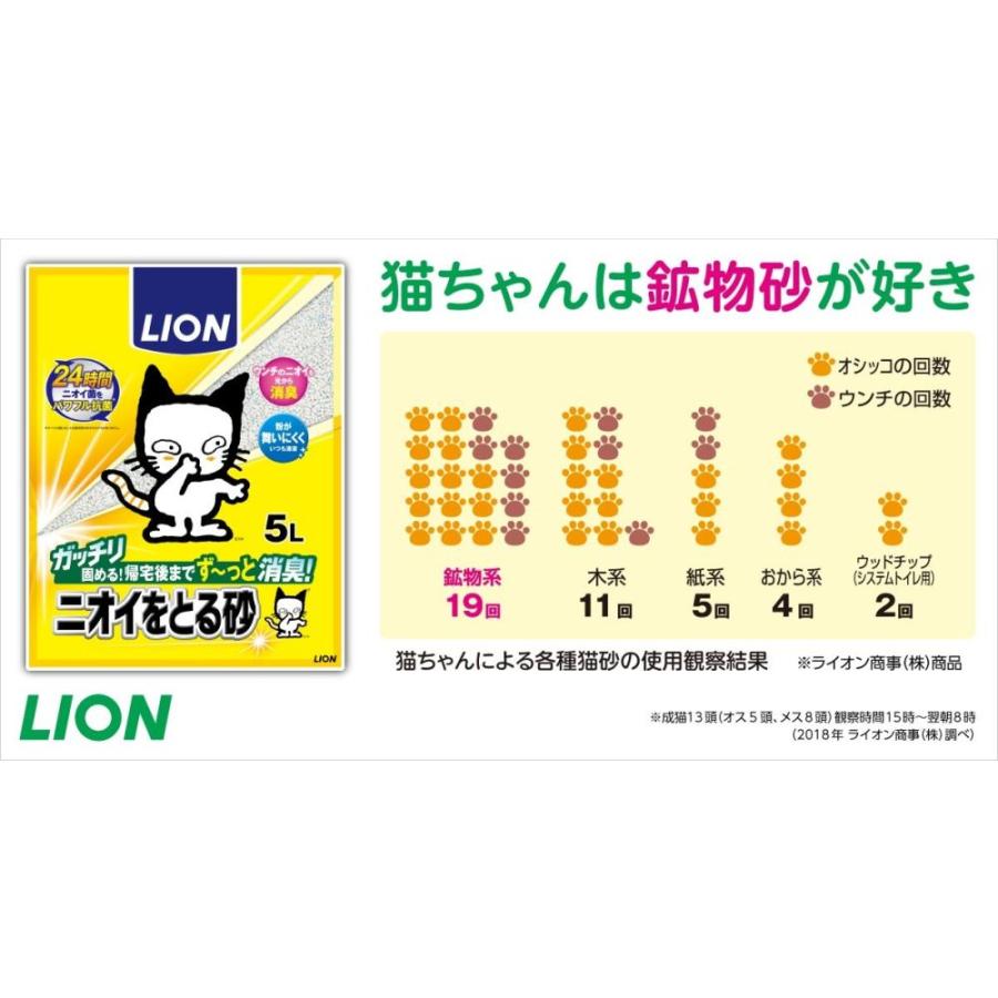 ニオイをとる砂 においをとる砂 5L 猫砂 ライオン LION : ホームセンターグッデイ - 通販 - Yahoo!ショッピング
