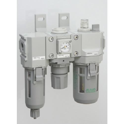 CKD FRLユニット F.R.Lコンビネーション 標準白色シリーズ Rc3/8 フィルタ・手動付オートドレン【3768511:0】[店頭受取 ...