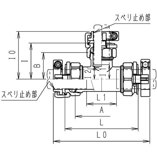 SKカワニシ ポリエチレン管用継手 SKXナット付チーズP50×P50【8071381:0】[店頭受取不可] : PROsite Yahoo!店 - 通販 - Yahoo!ショッピング