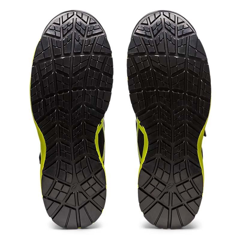 ウィンジョブ [即納在庫品] アシックス 安全靴 CP216 3E相当 ハイカット ベルクロ ブラックXネオンライム 27.5cm 1273A076 セーフティシューズ 作業靴 先芯 ...