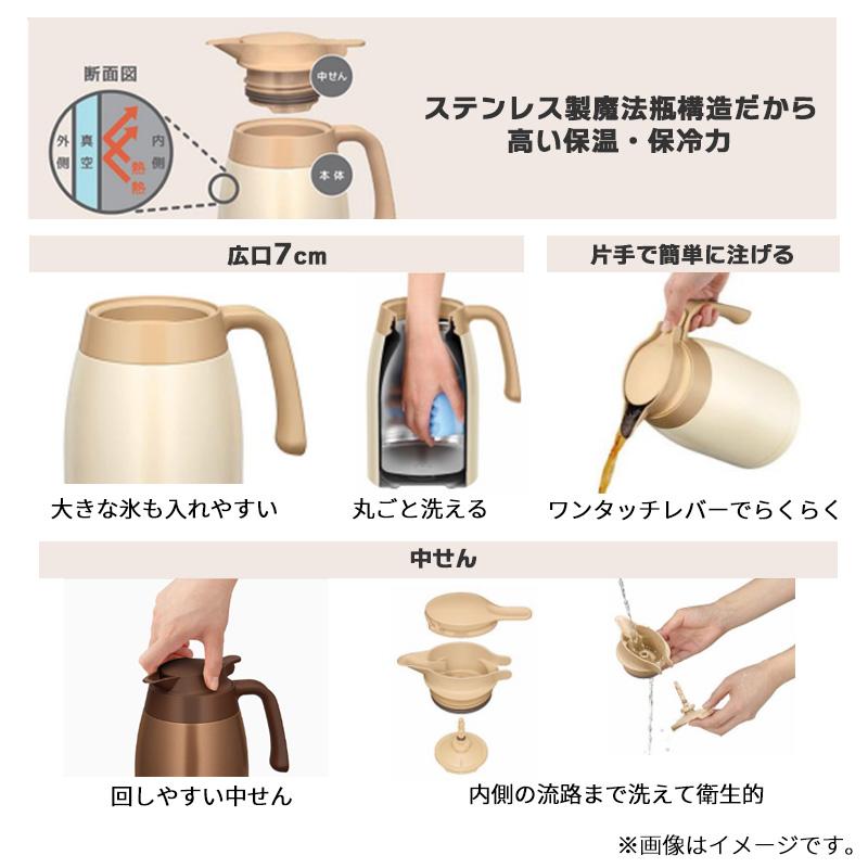 THERMOS サーモス ステンレスポット 1.5L ブラック 保温保冷 TTB-1501 MTBK : ホームセンターバローYahoo!店 - 通販 - Yahoo!ショッピング