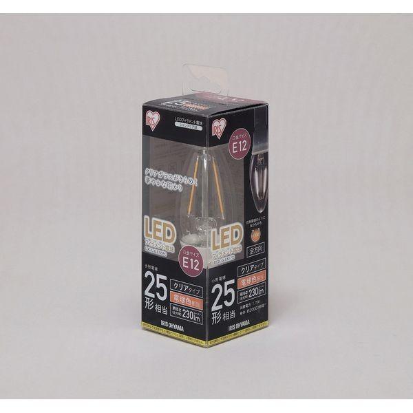 IRIS OHYAMA アイリスオーヤマ LEDフィラメント電球 小形 クリア 電球色25形相当（230lm） LDC2L−G−E12−FC : ホームセンターバローYahoo!店 - 通販 ...