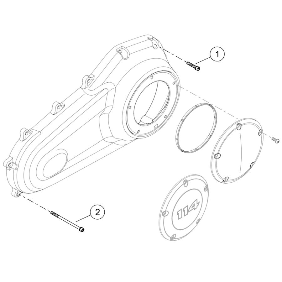 ハーレー ダビッドソン M8 Softail用 プライマリーカバーハードウェアキット グロスブラック 12600257 : HD-PARTS ...