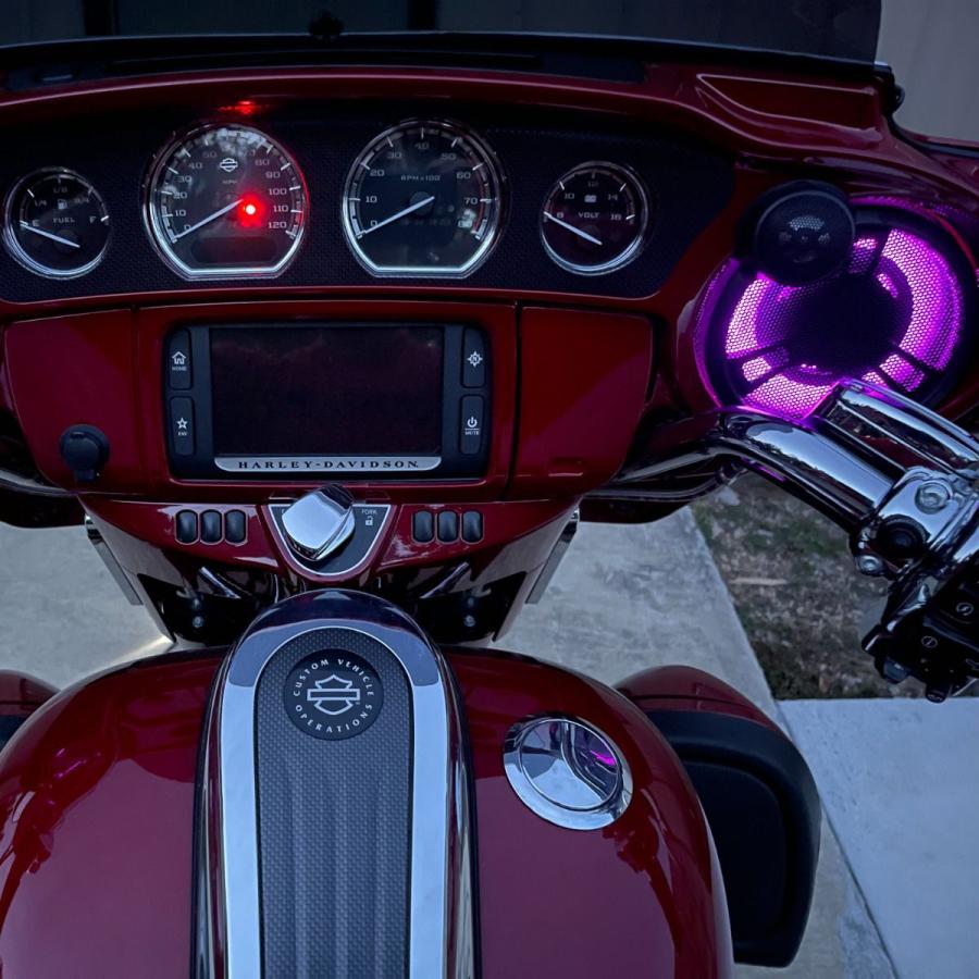 ハーレー Touring ProGLOW アッパーフェアリングスピーカー用ライト Custom Dynamics : HD-PARTS ...