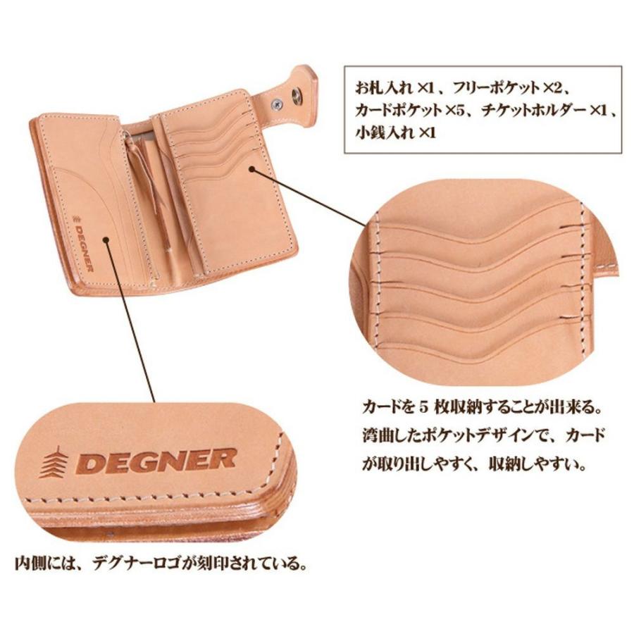 デグナー W-95-BK/RD DEGNER ミドルウォレット ブラック/レッド : HD