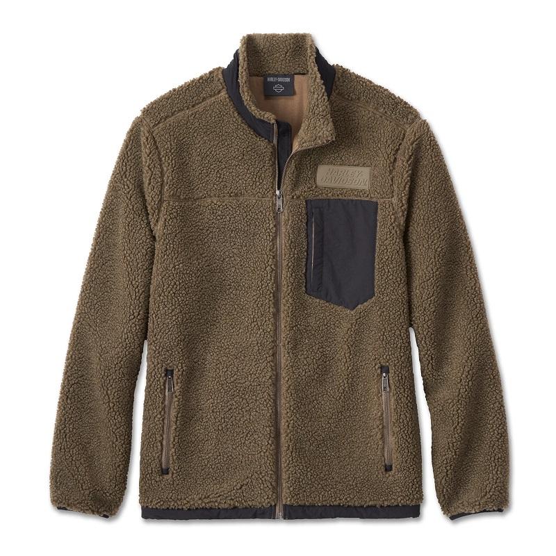 Harley Davidson ハーレーダビッドソン 純正 メンズ ウィリーG・スカルプランサーフリース StoneGray 96188 ...