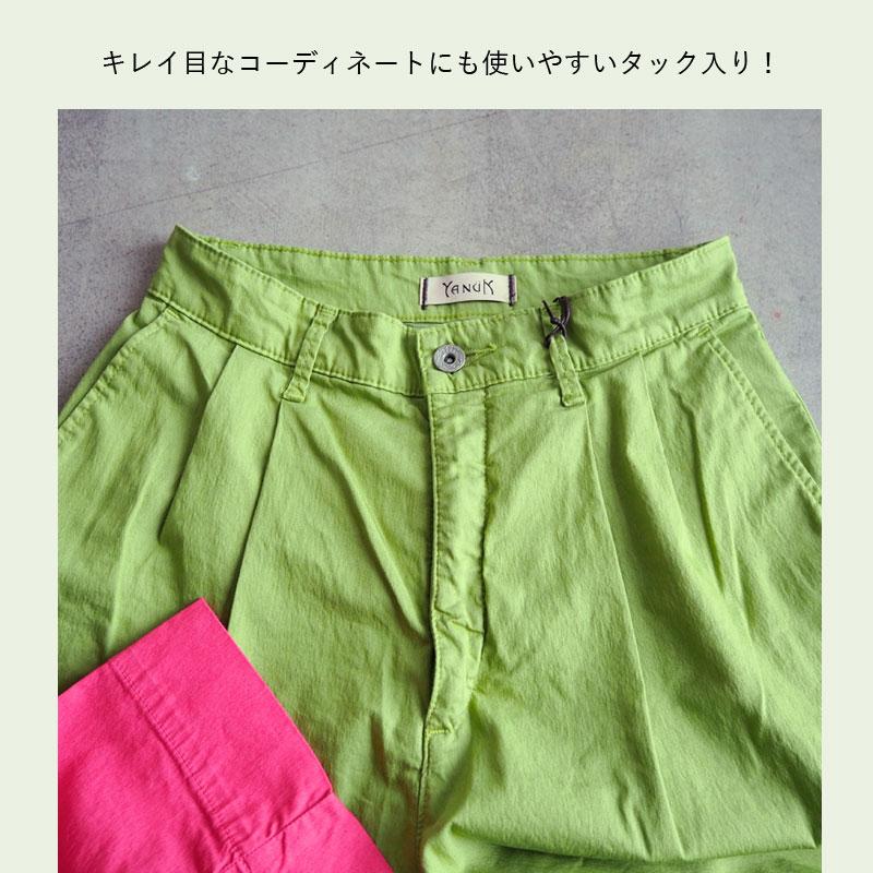 YANUK ヤヌーク パンツ レディース タック ワイド トラウザーズ YANUK ヤヌーク パンツ レディース タック ワイド トラウザーズ