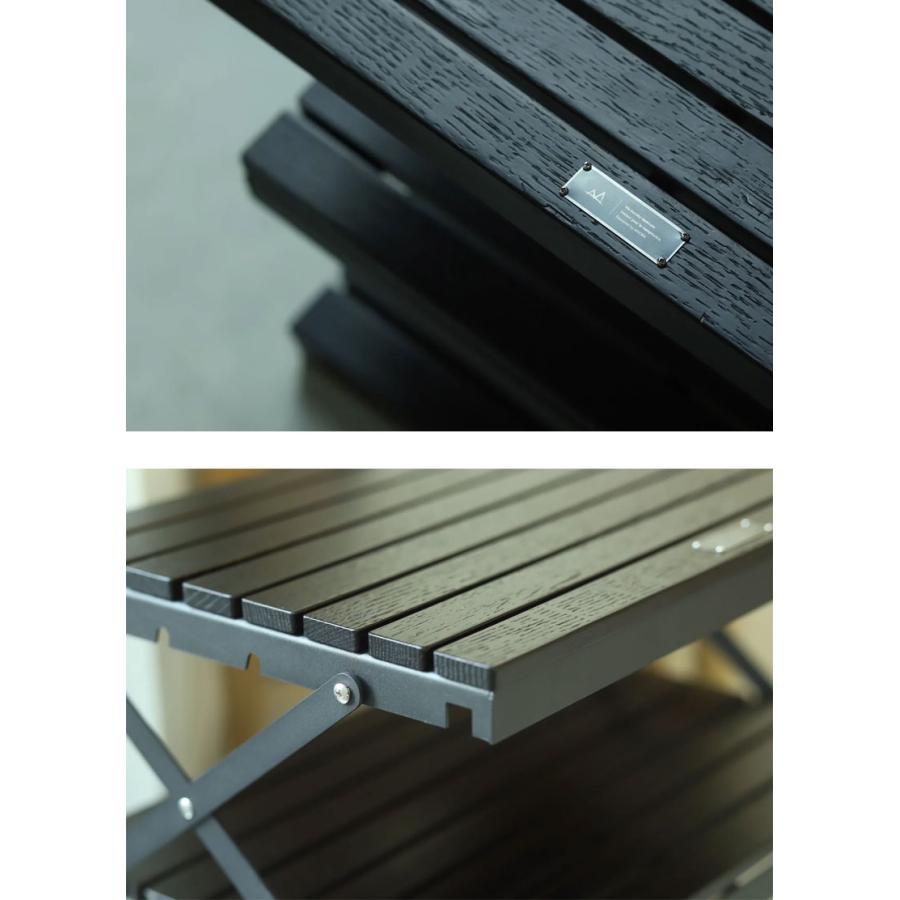 ANOBA アノバ BLACK EDITION ウッドラック 3段 AN098 棚 収納 アウトドア キャンプ ギア収納 ラック テーブル サイドテーブル 3段ラック 可変式 ...