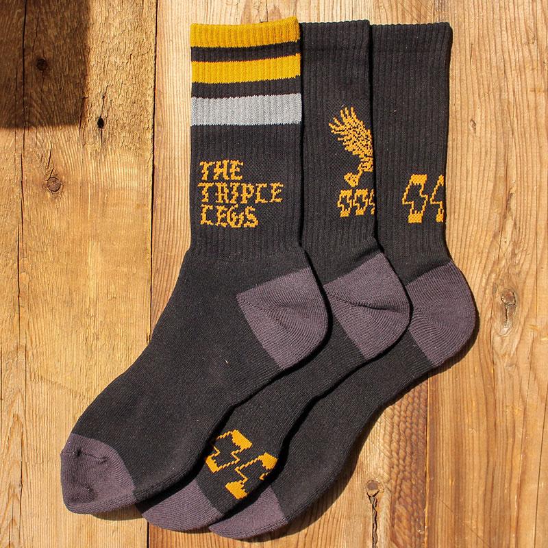 THE TRIPLE LEGS トリプルレッグス 靴下 メンズ ソックス BIKER’S SOX TTL3411 クルーソックス クルー ...