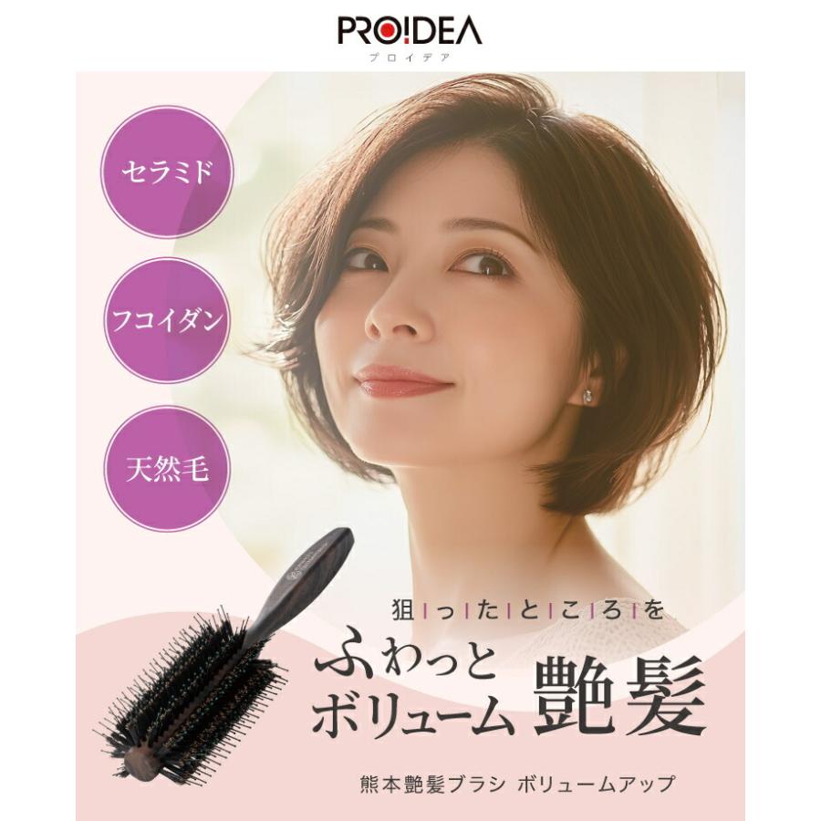 ブラシ くし PROIDEA プロイデア 熊本艶髪ブラシ ボリュームアップ ブラック 豚毛 日本製 ヘアブラシ ロールブラシ 髪の毛 サラサラ 【基本宅配便送料無料】 : Healing ...