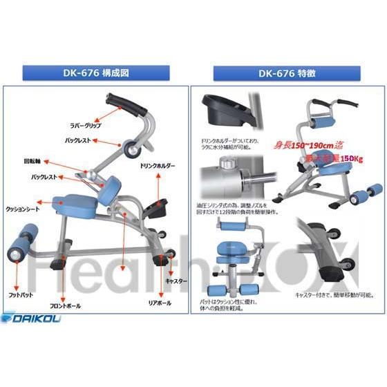 DAIKO DAIKOU 準業務用 アブドミナルクランチ/バックエクステンション DK-676（ポイント5倍/代引き不可） : ルームランナー専門店 HealthBox - 通販 ...