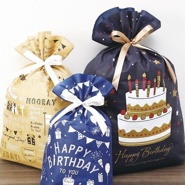 人気ブランドの新作 巾着バッグ 不織布 BIRTHDAY バースデーケーキ LLサイズ 1枚入 TD-008 誕生日 yoshiyuki0804.sub.jp