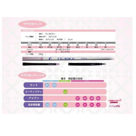 フェアリス FEARICE レディースクラブ8本セット キャディバッグ フェアリス FEARICE レディースクラブ8本セット キャディバッグ
