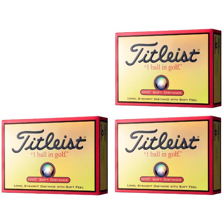 Titleist タイトリスト HVC SOFT DISTANCE ソフトディスタンス 3ダースセット ホワイト : GOLF SHOP ...