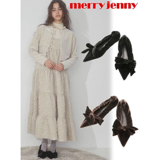 merry jenny / メリージェニー ribbonギャザーシューズ 23秋冬 merry jenny / メリージェニー ribbonギャザーシューズ 23秋冬