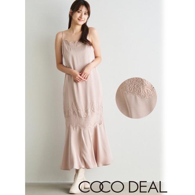 ココディール COCODEAL / レース切り替えサテンキャミワンピース 24秋冬. 74615321 : Hearty Select Yahoo店 - 通販 - Yahoo!ショッピング