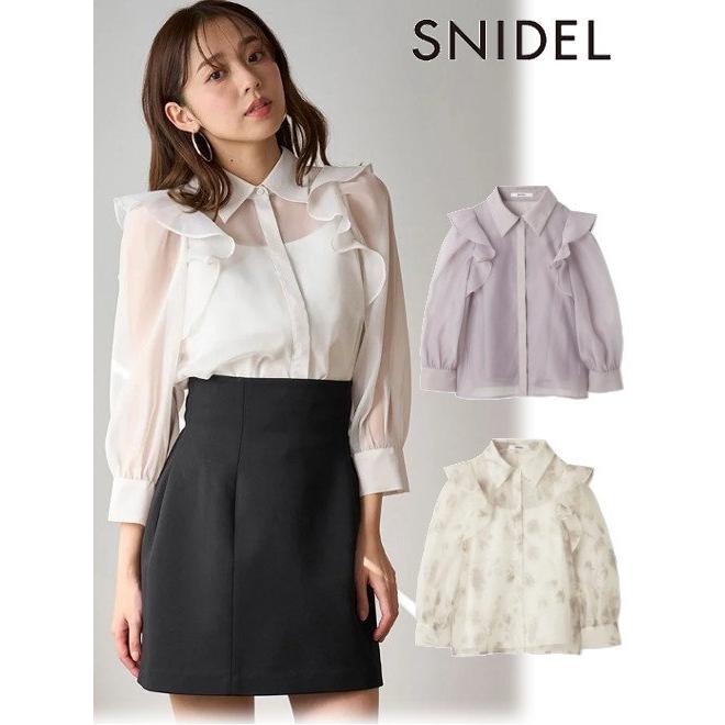 SNIDEL snidel / スナイデル オーガンジーフリルブラウス 25春夏 SWFB251099(10%OFF&PT5倍) : Hearty Select Yahoo店 - 通販 ...