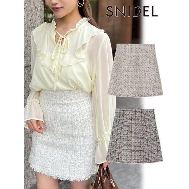 SNIDEL snidel / スナイデル サマーツイードスカショ 25春夏. SWFP252041 (11%OFF&5倍PT) : Hearty Select Yahoo店 - 通販 ...