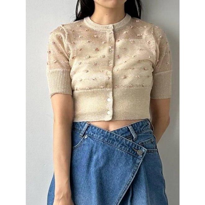 SNIDEL snidel / スナイデル フラワーライクシアーカーディガン 25春夏 SWNT251076 (10%OFF&PT5倍) : Hearty Select Yahoo店 - 通販 ...