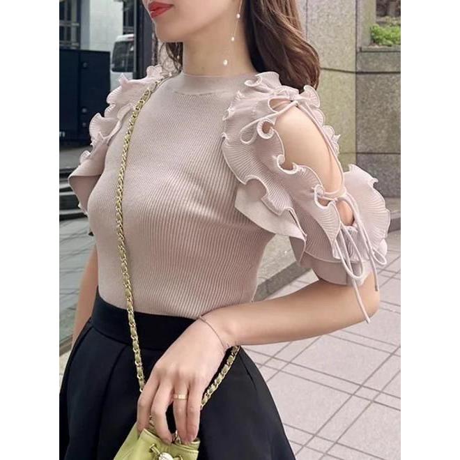 SNIDEL snidel / スナイデル プリーツフリルニットプルオーバー 25春夏 SWNT252013 (11%OFF&PT5倍) : Hearty Select Yahoo店 - 通販 ...