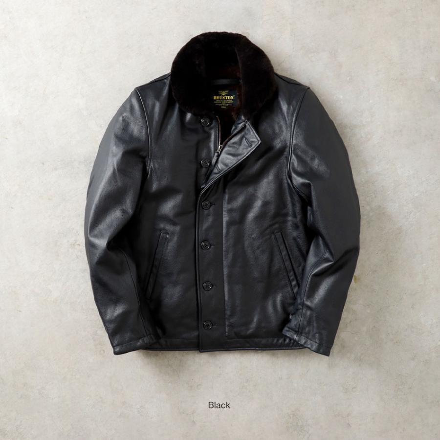 HOUSTON ヒューストン 8177 レザー N-1 デッキジャケット メンズ アウター ミリタリージャケット n1 革ジャン 皮ジャン : 8177 : HEATH.INDUSTRIAL ...
