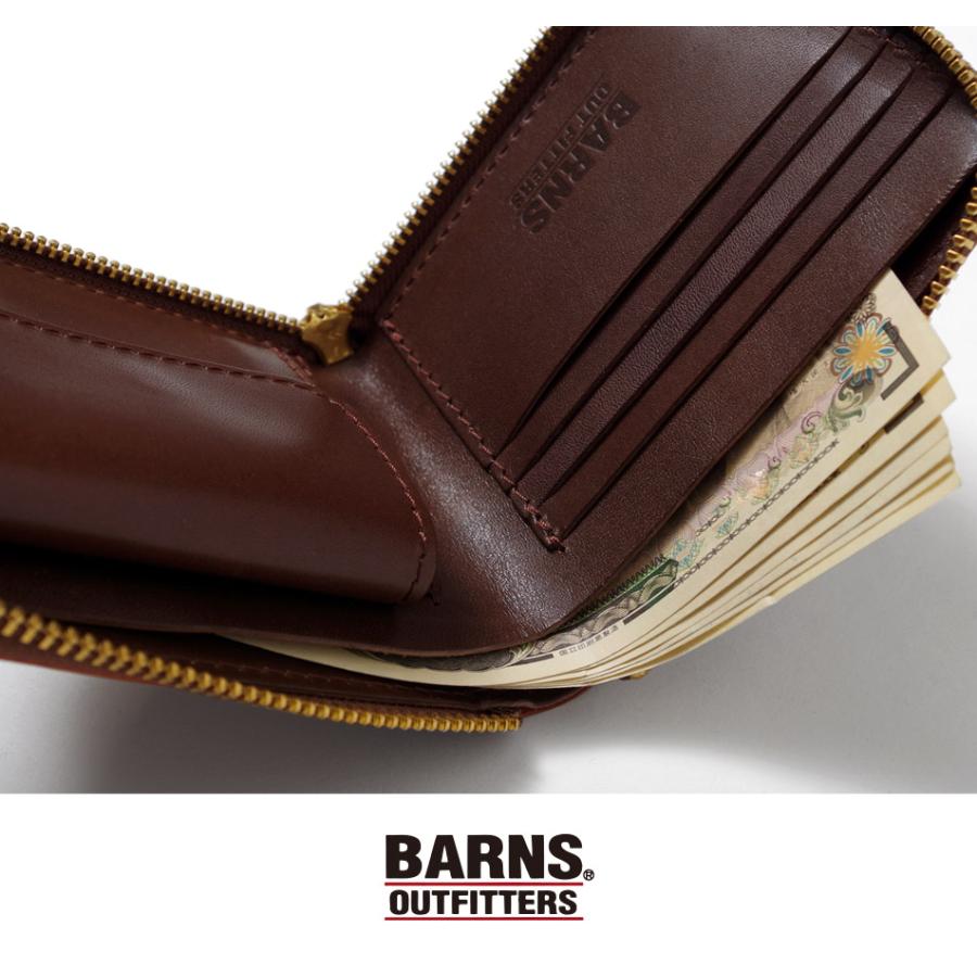 BARNS OUTFITTERS 財布 メンズ ブランド 二つ折財布 コードバン BARNS OUTFITTERS 財布 メンズ ブランド 二つ折財布 コードバン