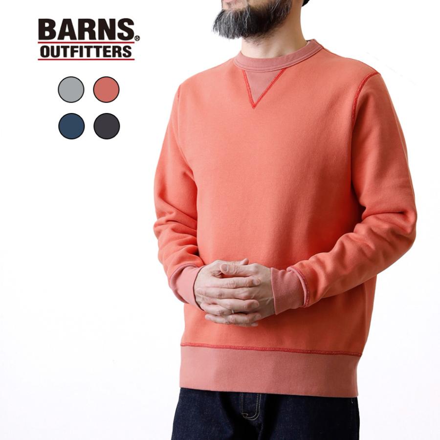 BARNS OUTFITTERS バーンズ アウトフィッターズ BR-3000 スウェット トレーナー メンズ 日本製 裏起毛 アメカジ ビンテージ 吊り編み 小寸 TSURIAMI ...