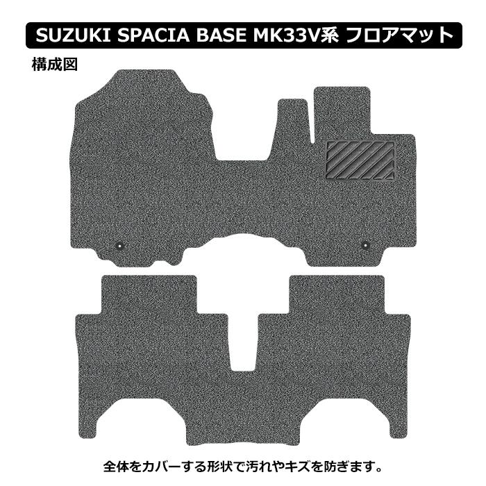 スズキ 新型 スペーシアベース MK33V 全グレード対応 SUZUKI SPACIA BASE ロードノイズ低減マット フロアマット UNTIL バイオピュアマット : バイオピュアマット ...