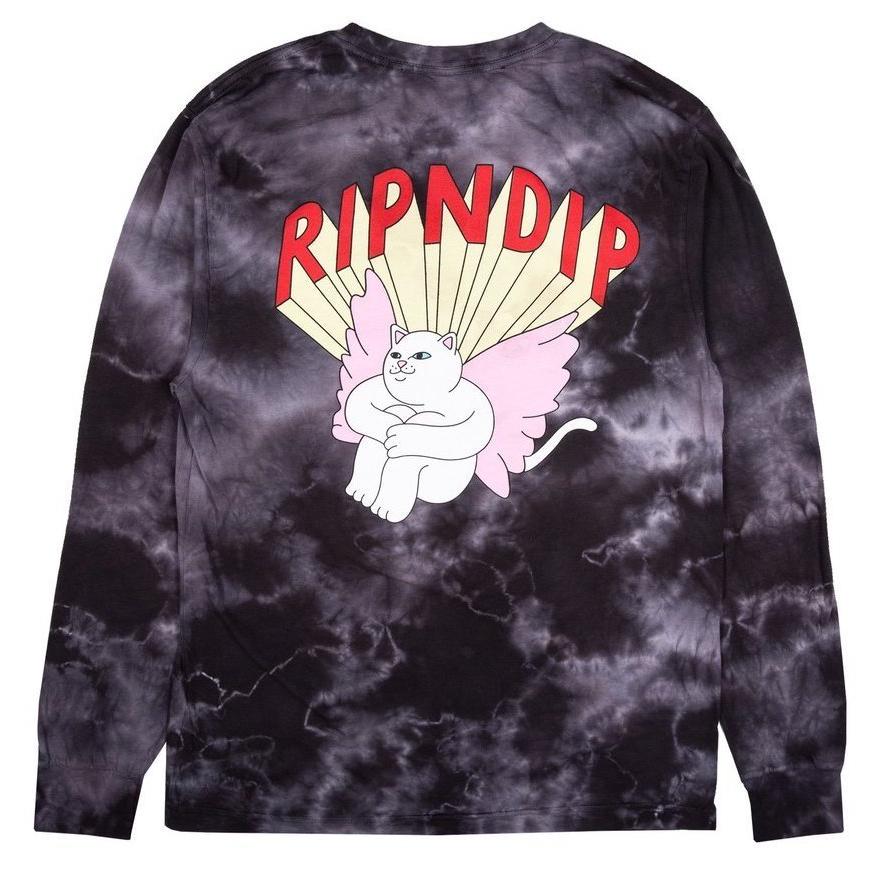 Ripndip Nerm Angel L/S T-Shirt Black Lightning Wash S Tシャツ 送料無料 ...