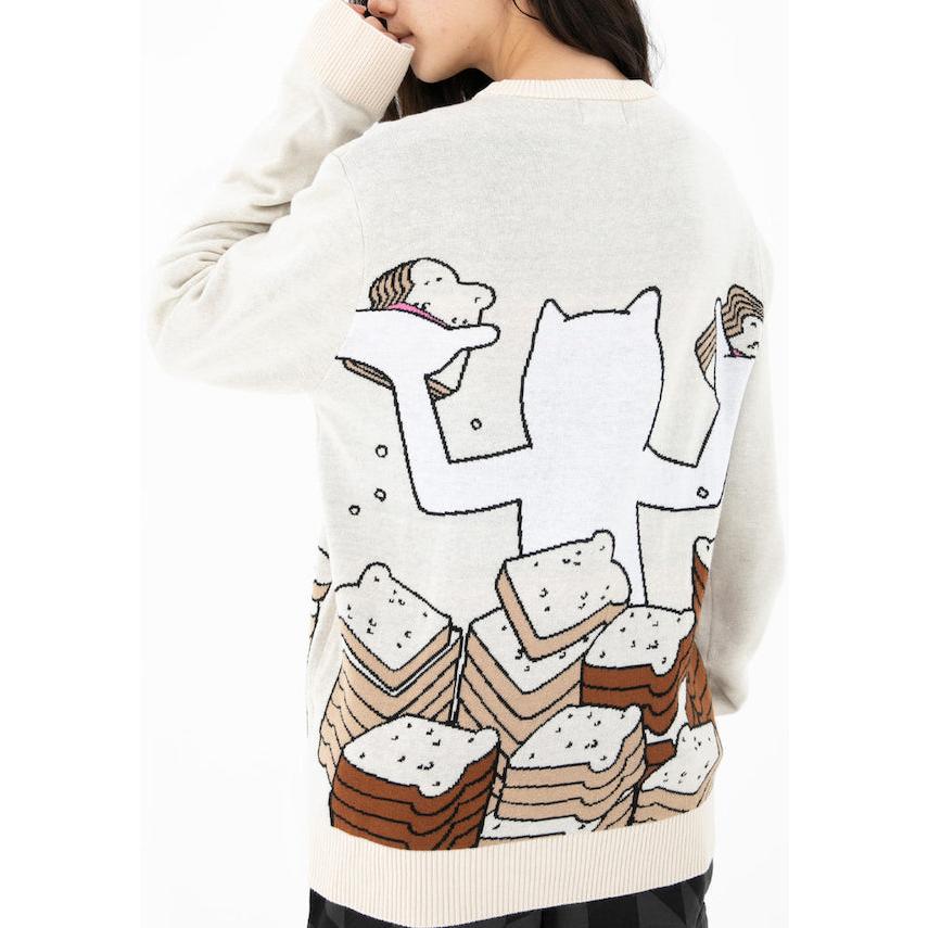 RIPNDIP（リップンディップ） Ripndip Lets Get This Bread Knit Sweater Natural L ...