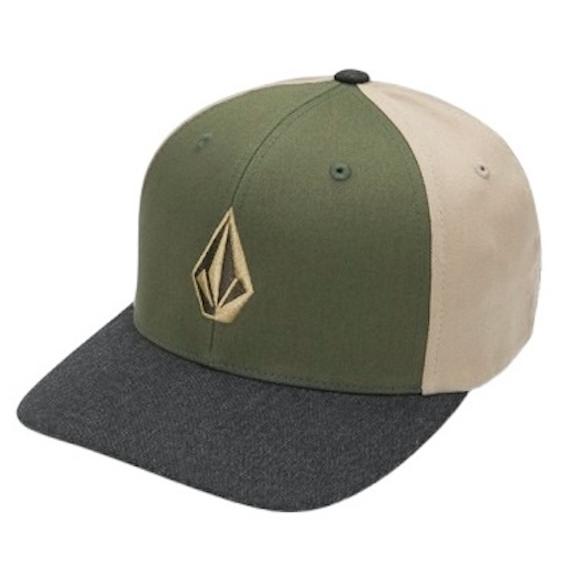 VOLCOM Volcom Full Stone Heather Flexfit Hat Cap Winter Moss S/M キャップ ...