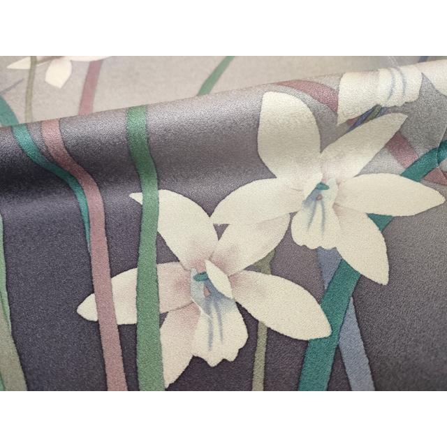 平和屋着物▽上質な紬 単衣 間道 正絹 逸品 AAAW1591fy 平和屋着物