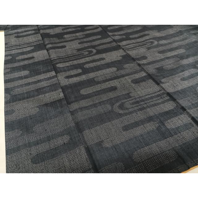 平和屋着物○本場結城紬 重要無形文化財 100亀甲 エ霞文 正絹