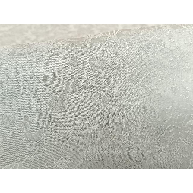 平和屋着物○上質な色無地 吉祥花鳥地紋 秘色色 正絹 逸品 AABB1363np