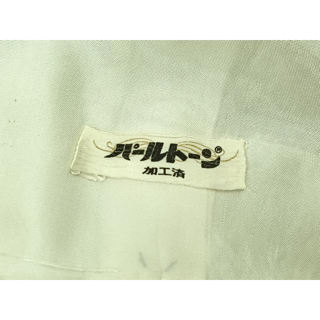 平和屋着物▽本塩沢 単衣 110亀甲 斜縞 正絹 逸品 AABB1420jh