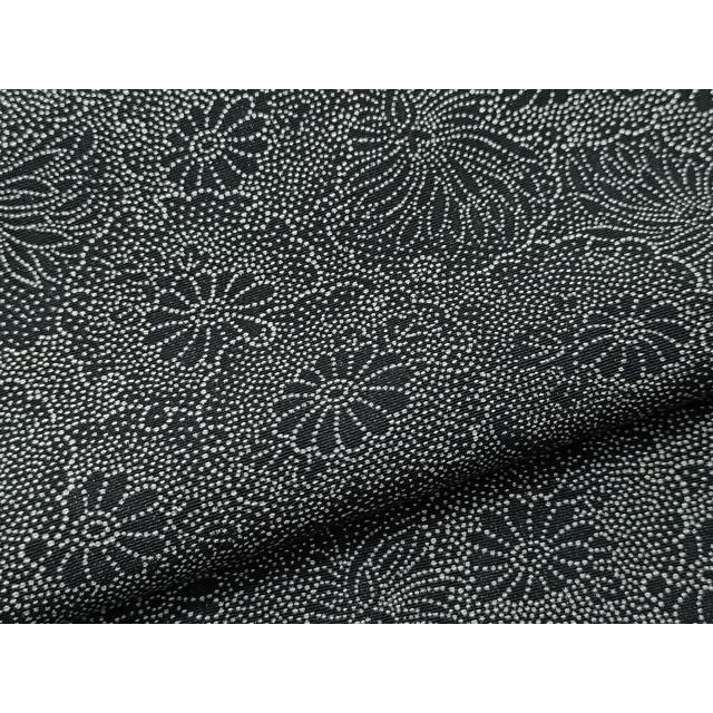 平和屋着物○江戸小紋 雪輪花文 黒地 正絹 逸品 CAAR8181vf 平和屋着物