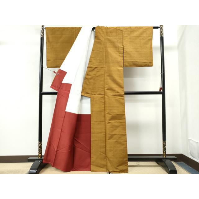 平和屋着物○本場黄八丈 平織 格子柄 正絹 逸品 CAAS6930yc : 平和屋