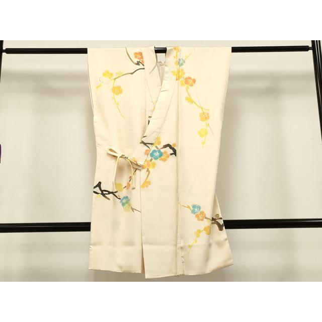 平和屋着物＃袖無し道中着 枝花文 ロング丈 正絹 逸品 CAAT5706id