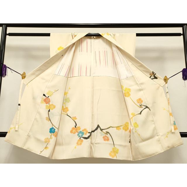 平和屋着物＃袖無し道中着 枝花文 ロング丈 正絹 逸品 CAAT5706id