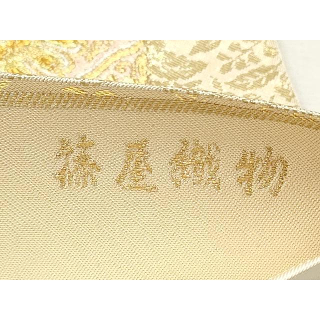 平和屋着物●つけ帯　唐織　籬草花文　金糸　正絹　逸品　DAAZ2840op 平和屋着物○つけ帯 唐織 籬草花文 金糸 正絹 逸品 DAAZ2840op
