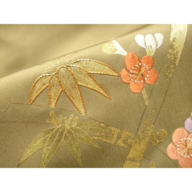 平和屋着物○中国三大刺繍 相良刺繍 塩瀬 九寸名古屋帯 駒