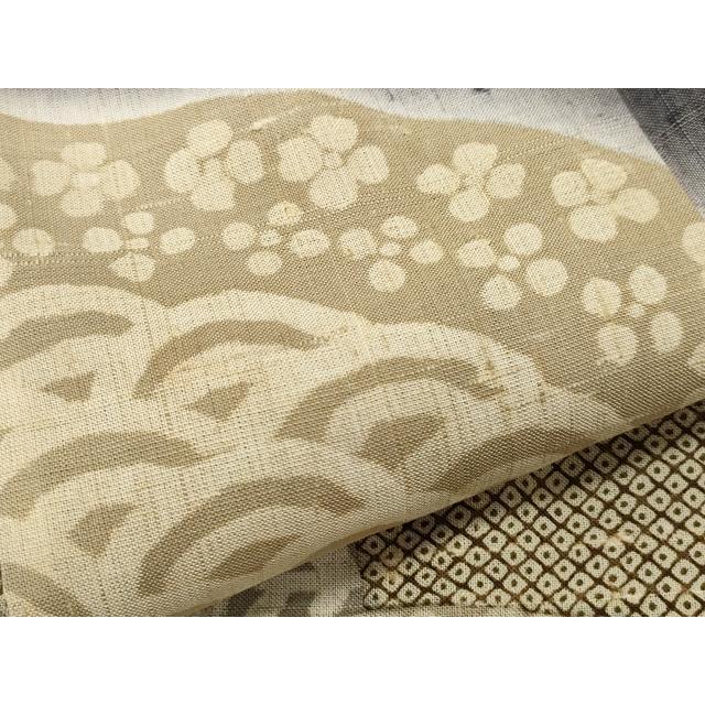 平和屋着物○訪問着 生紬 青海波花唐草文 正絹 逸品 CAAW3758vf