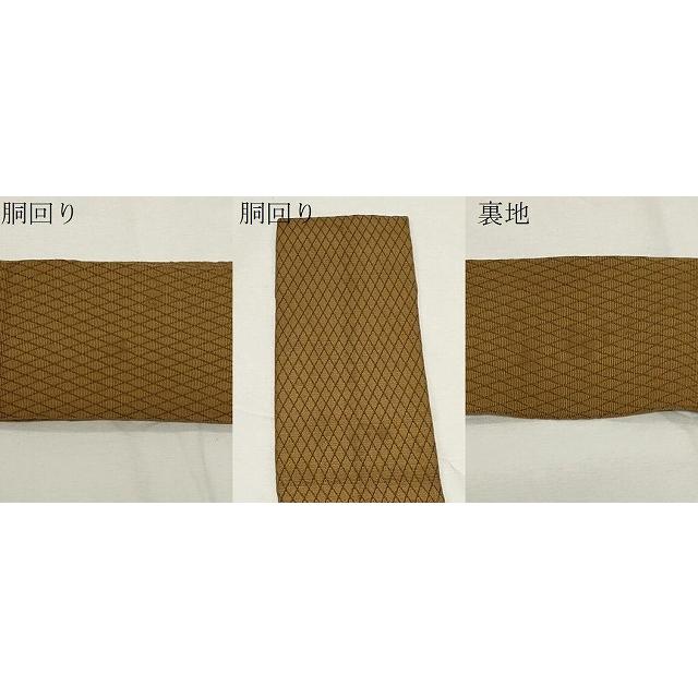 平和屋着物○男性 本場筑前博多織 角帯 菱繋文 正絹 逸品 CAAZ6411dy